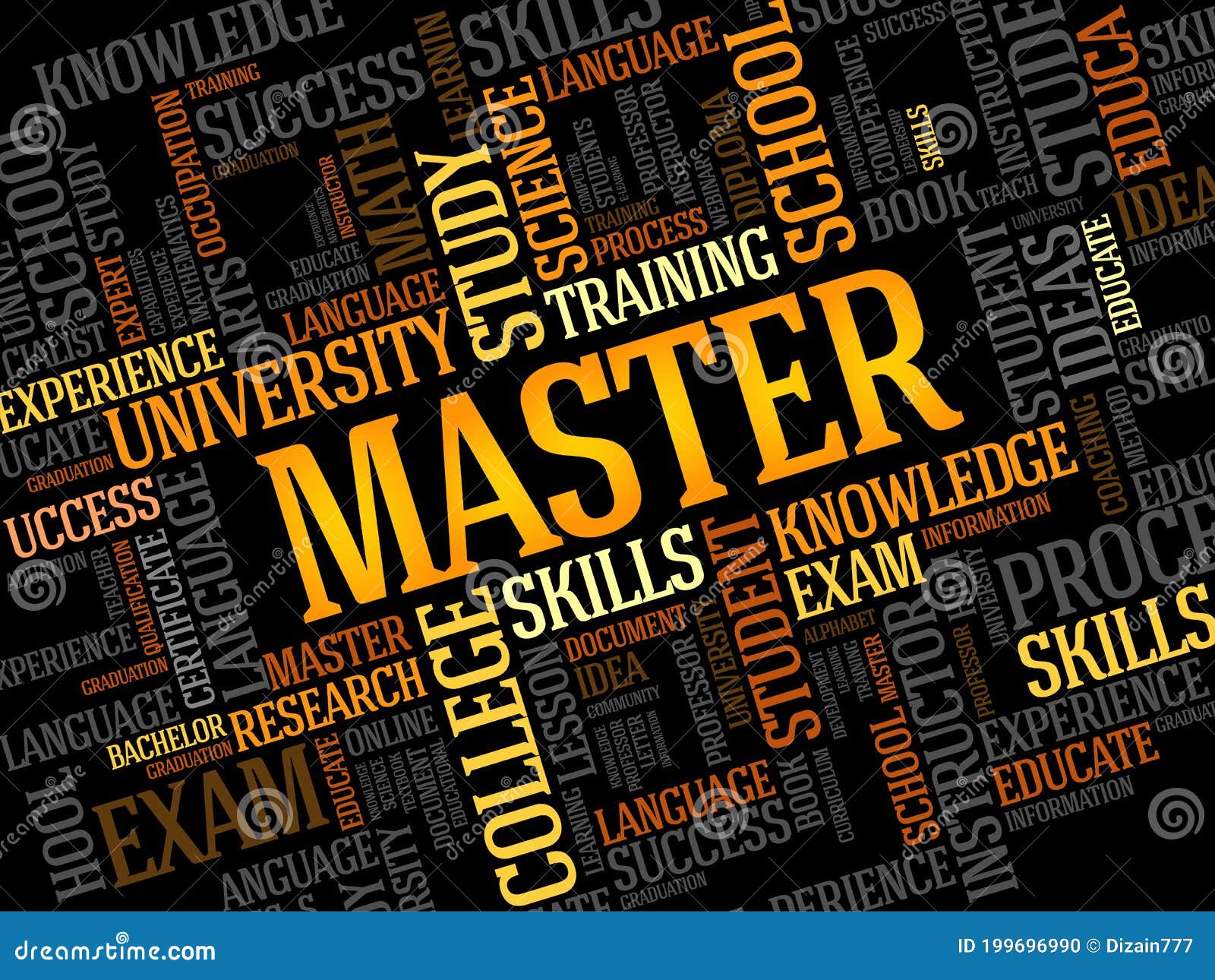 Master Word Cloud Collage Royalty-Free Stock Photo | CartoonDealer.com ...
