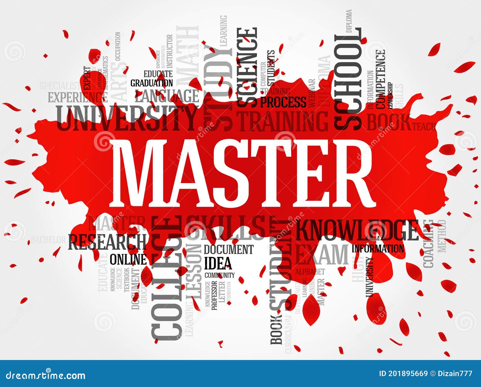 Master word cloud stock illustration. Illustration of brilliance ...