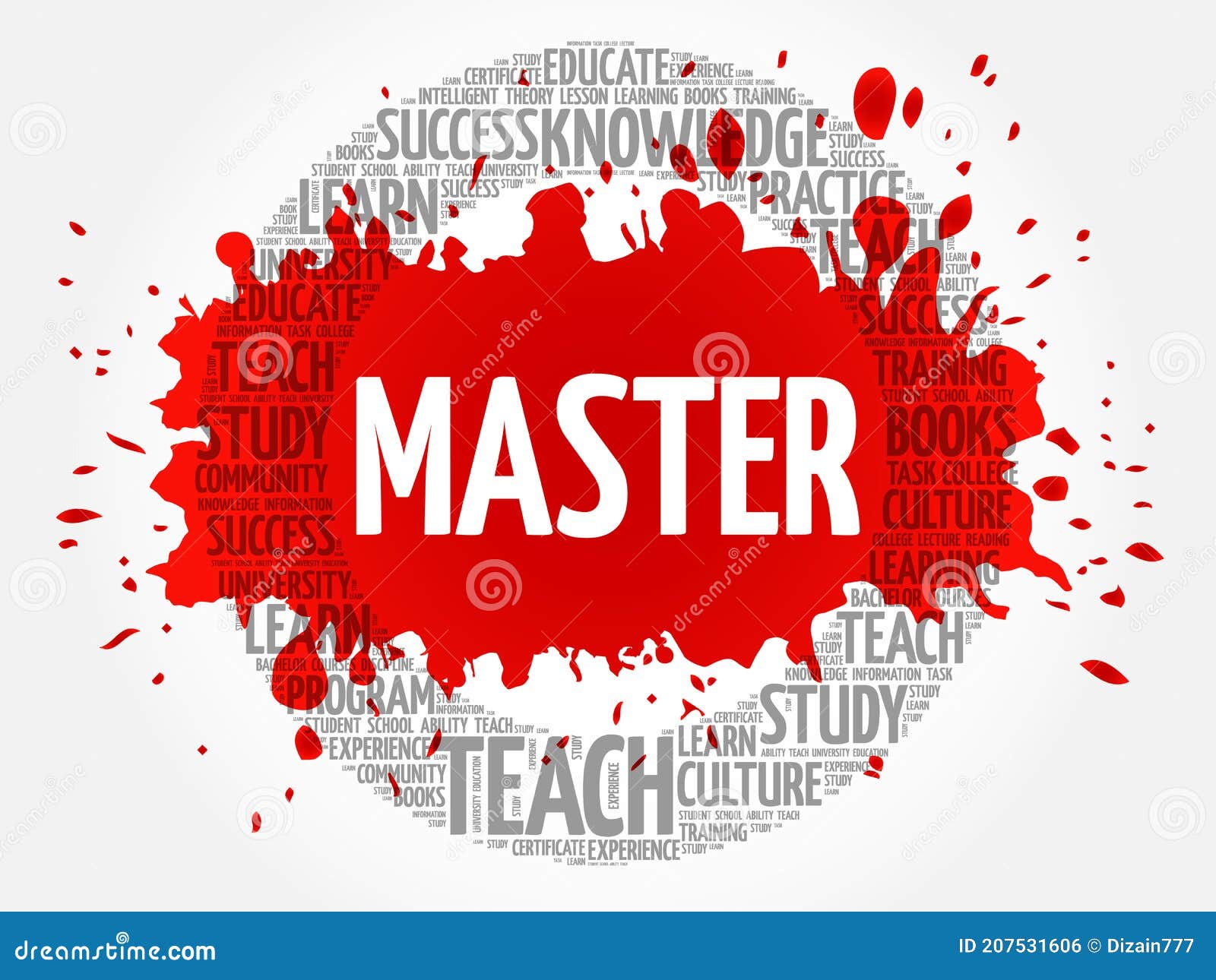 Master word cloud stock illustration. Illustration of knowledge - 207531606