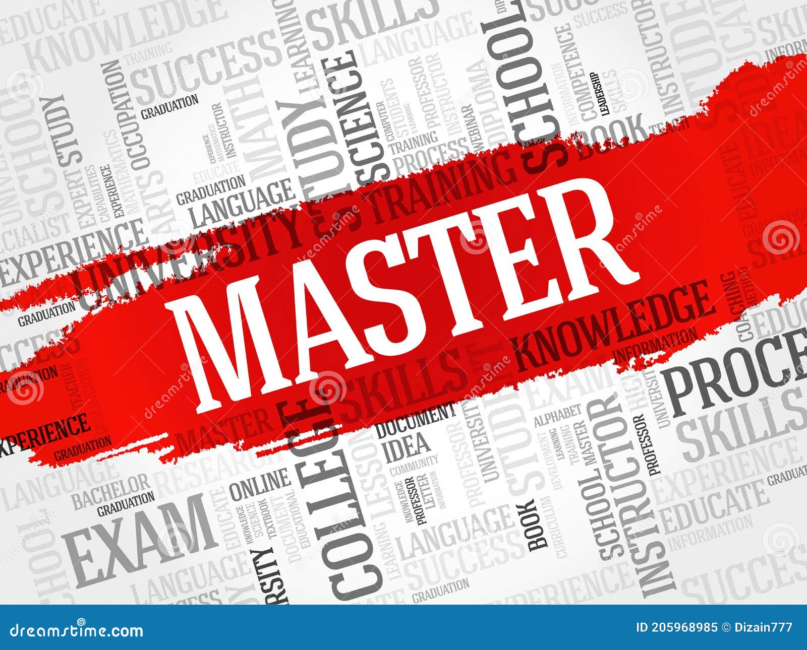 Master word cloud stock illustration. Illustration of collage - 205968985