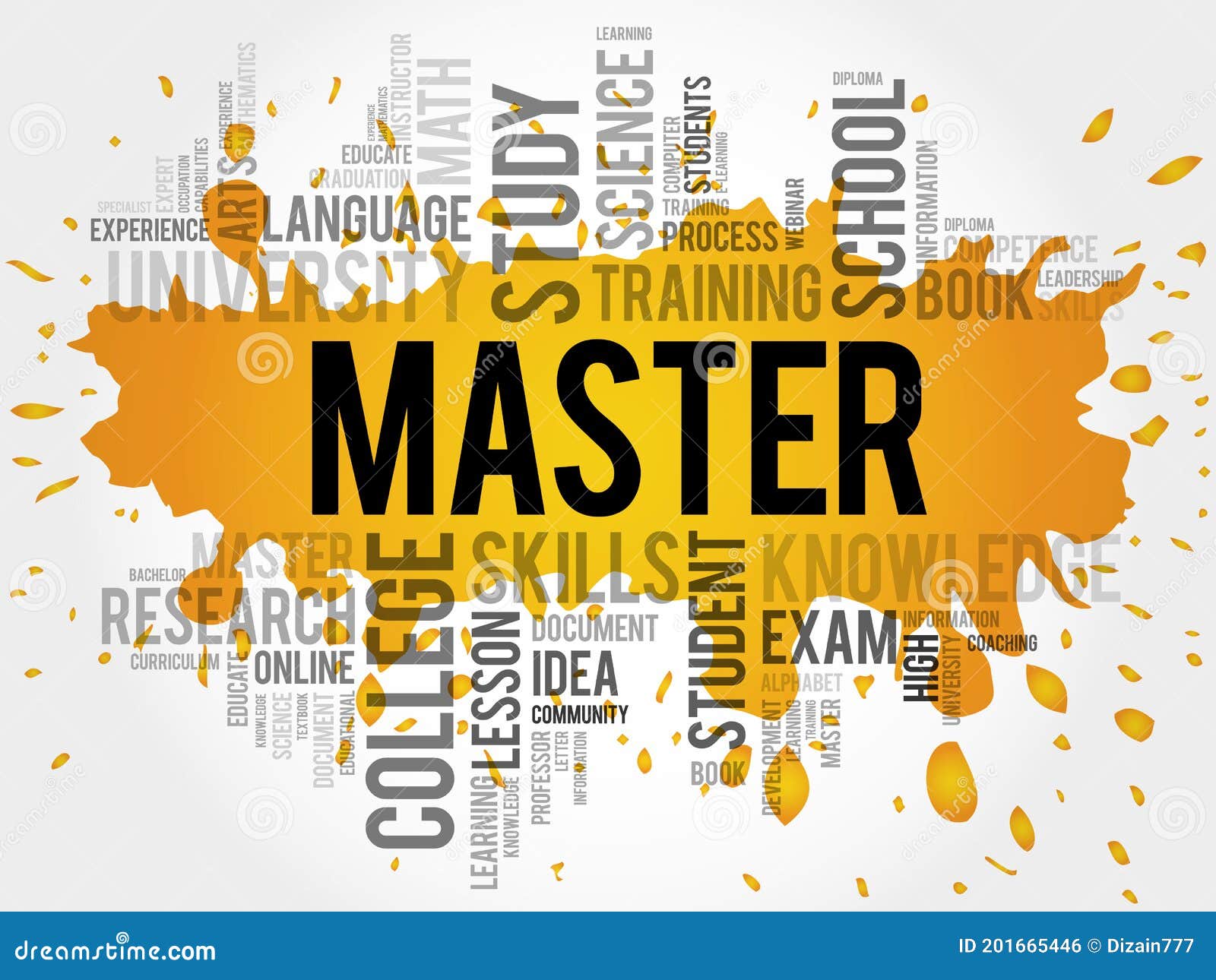 Master word cloud stock illustration. Illustration of discipline ...