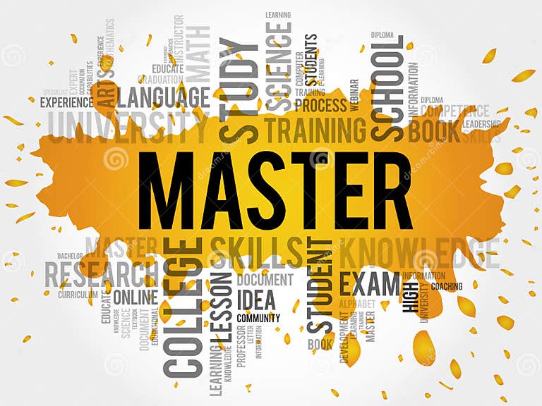 Master word cloud stock illustration. Illustration of discipline ...