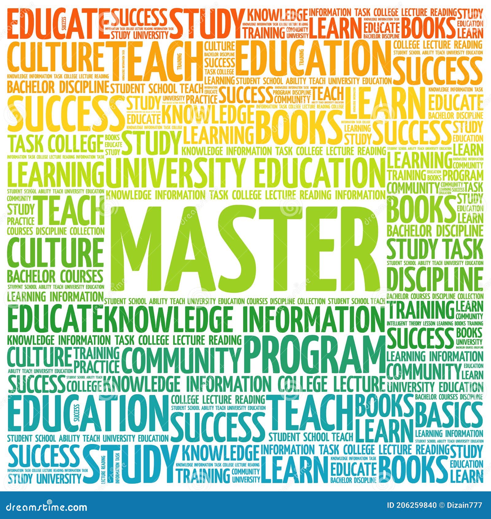 Master word cloud stock illustration. Illustration of brilliance ...