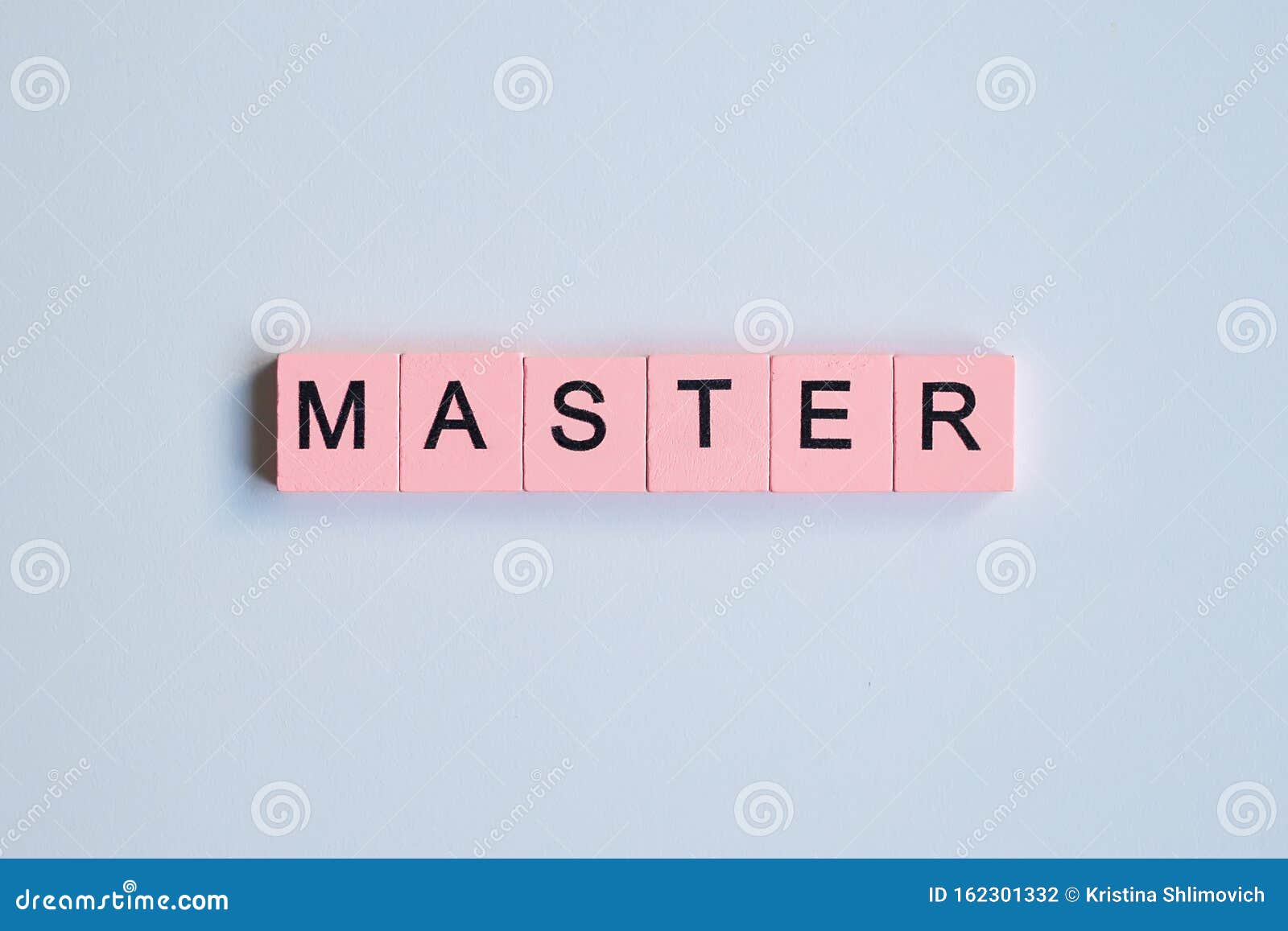 Master Word Wooden Cubes on a White Background Stock Photo - Image of ...