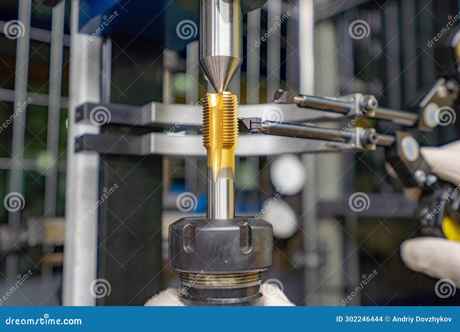 The Master Worker Checks the CNC Cutting Tool at the Centers for Runout ...