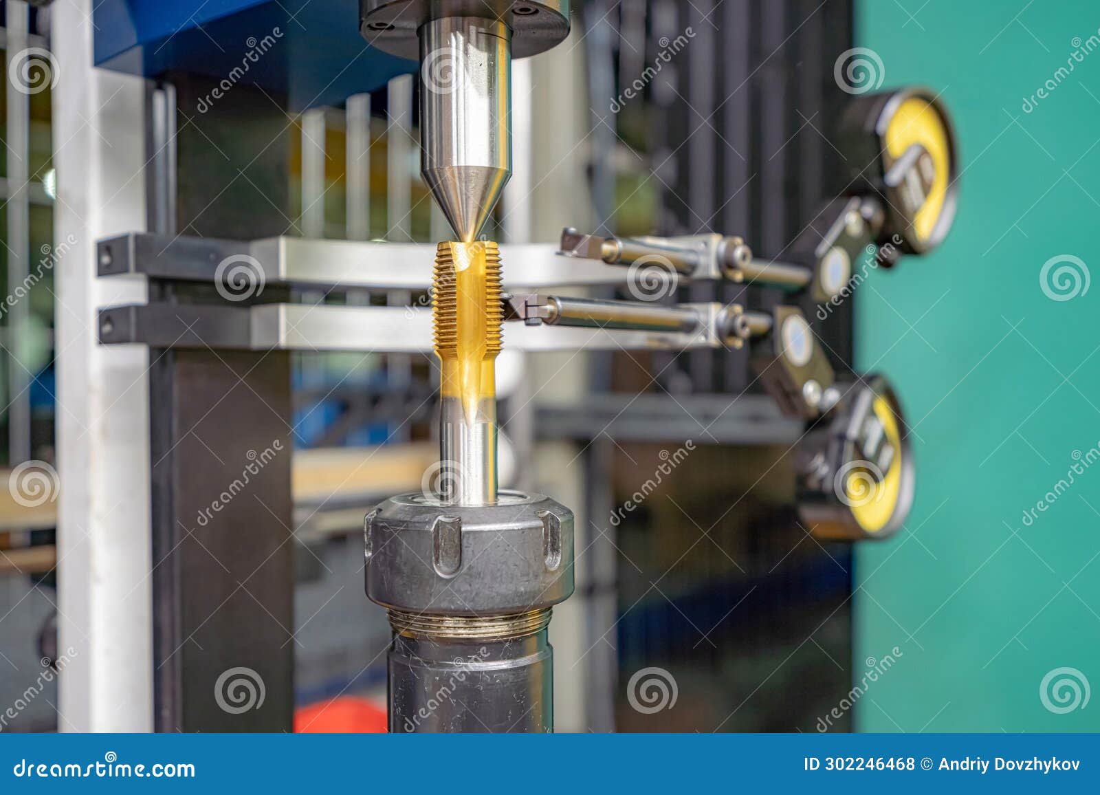 The Master Worker Checks the CNC Cutting Tool at the Centers for Runout ...