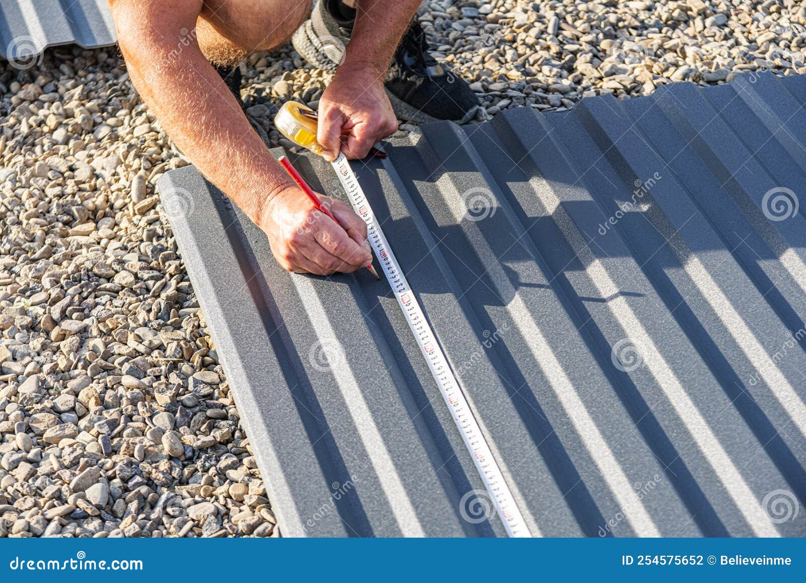 The Master Works with a Professional Sheet. Stock Photo - Image of ...