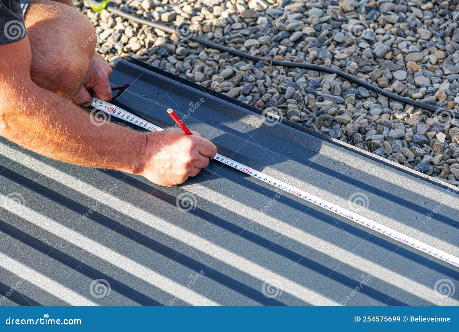 The Master Works with a Professional Sheet. Stock Image - Image of ...