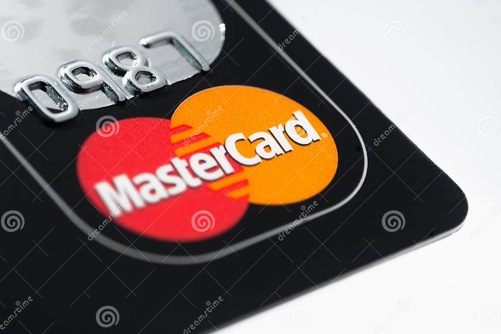 Mastercard Credit Card editorial photography. Image of debit - 19100982