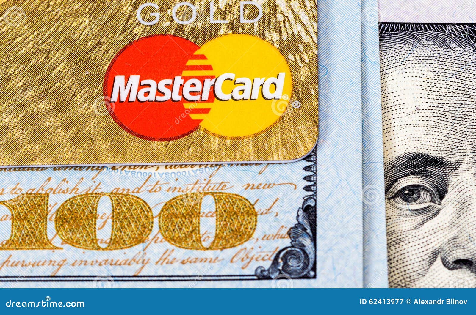 Mastercard Debit Card with US Dollar Bills Editorial Photography ...