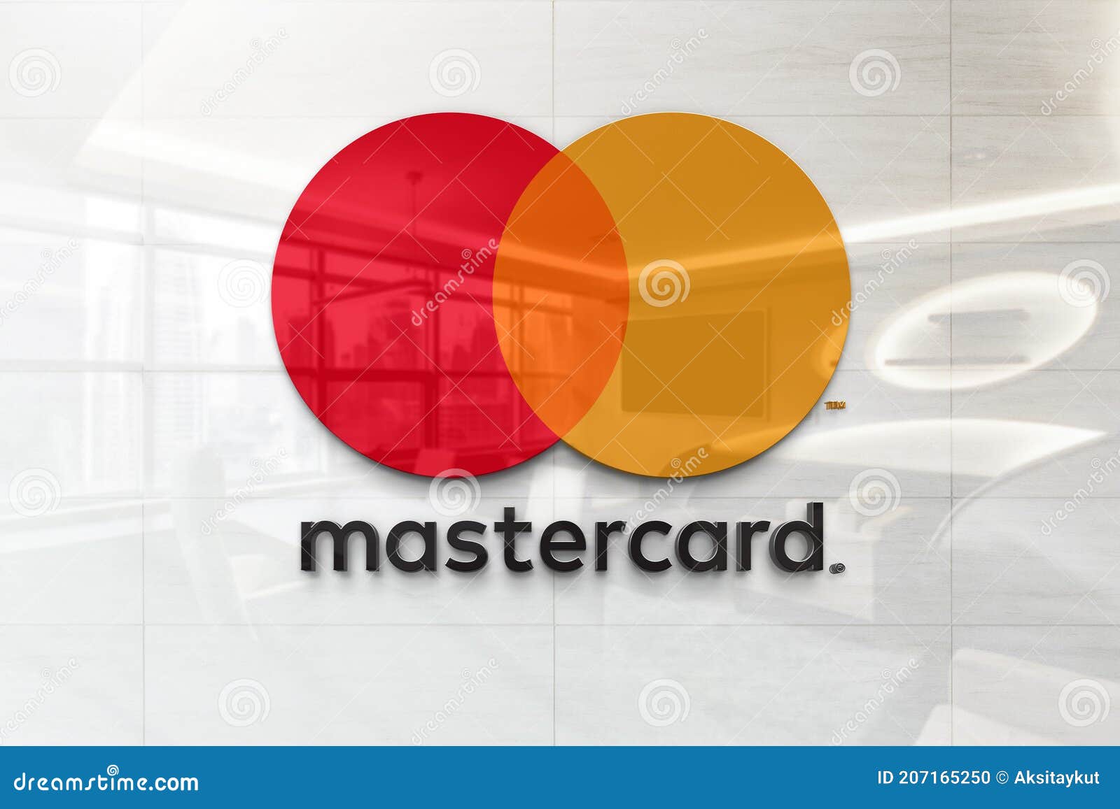 MasterCard Incorporated Logo Being Made With Many Numbers. Digital ...