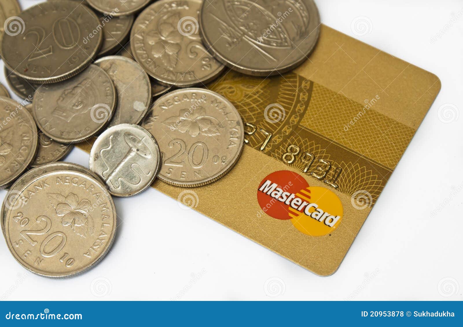 Mastercard and money editorial stock photo. Image of money - 20953878