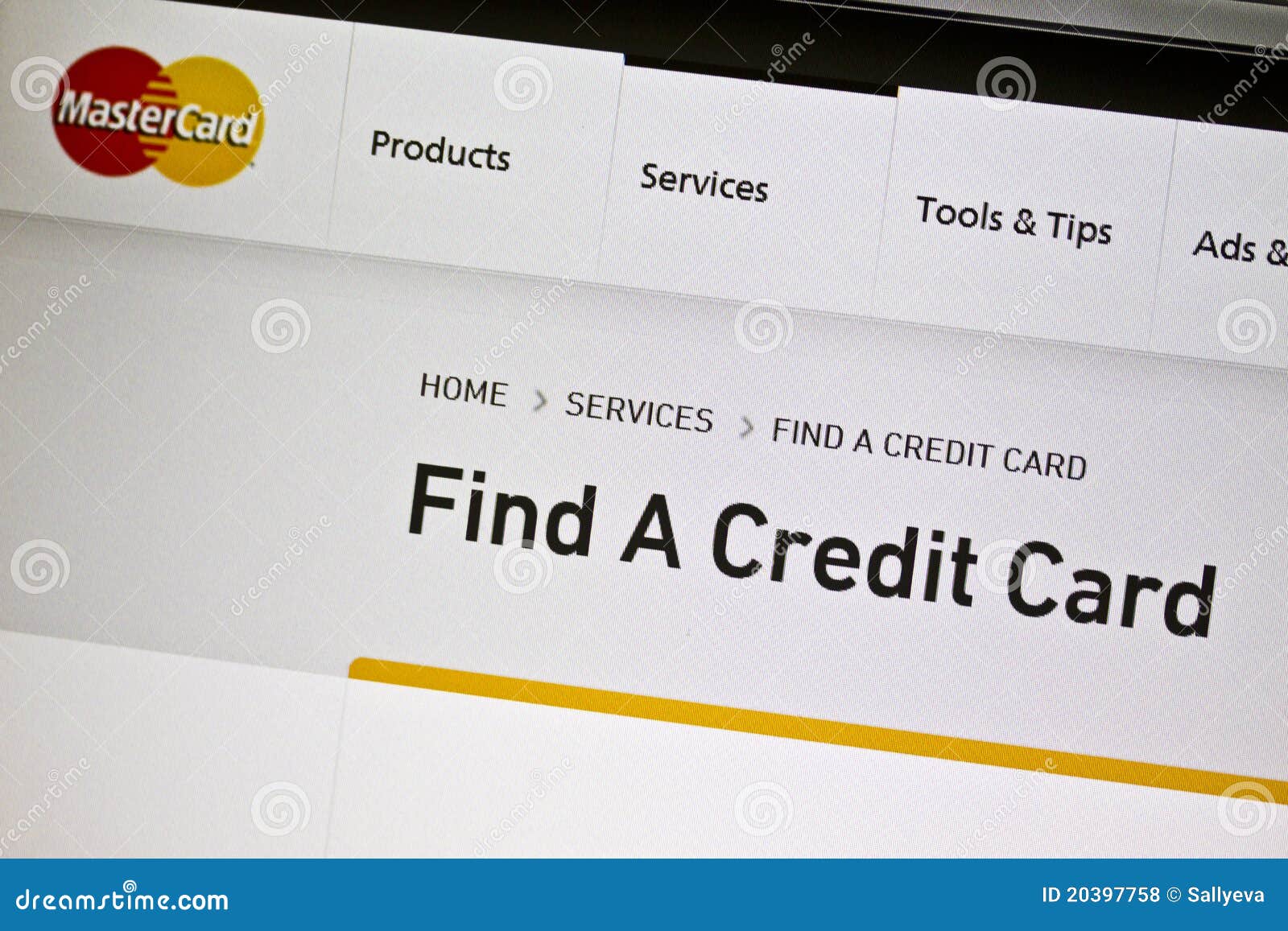 Mastercard website editorial stock photo. Image of hardware - 20397758