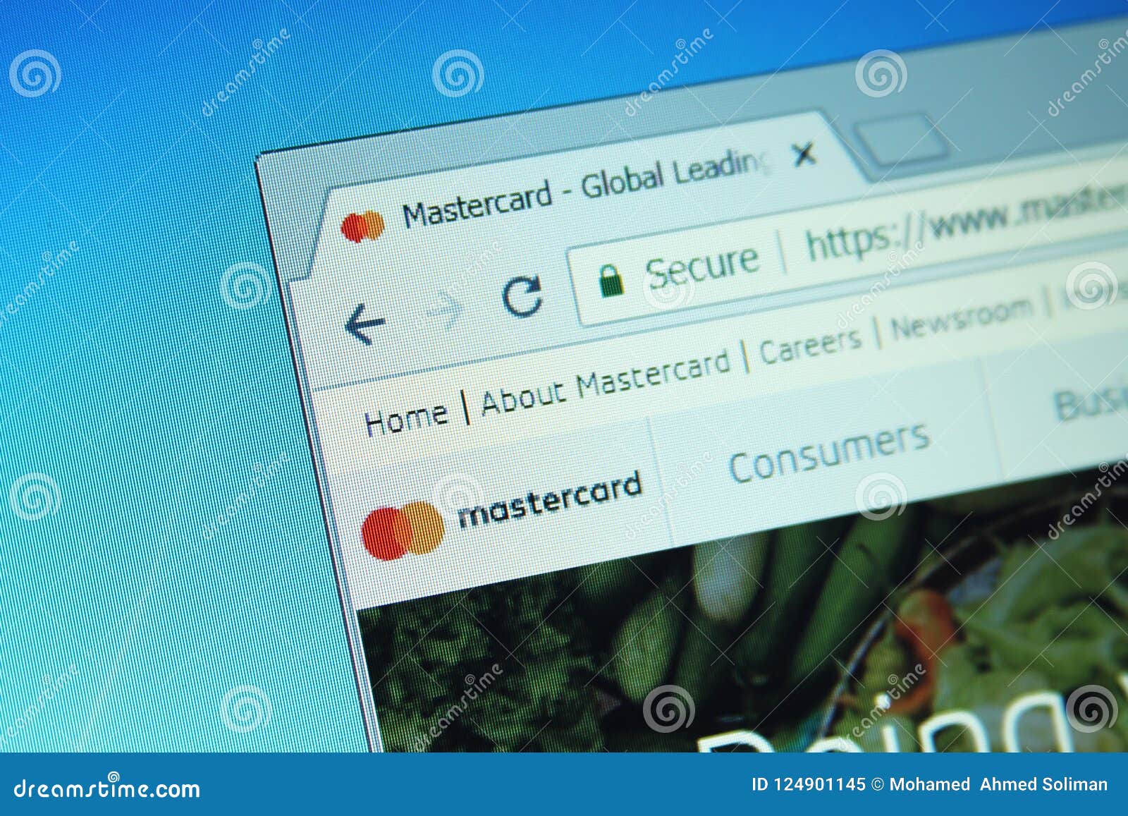 Mastercard website editorial image. Image of company - 124901145