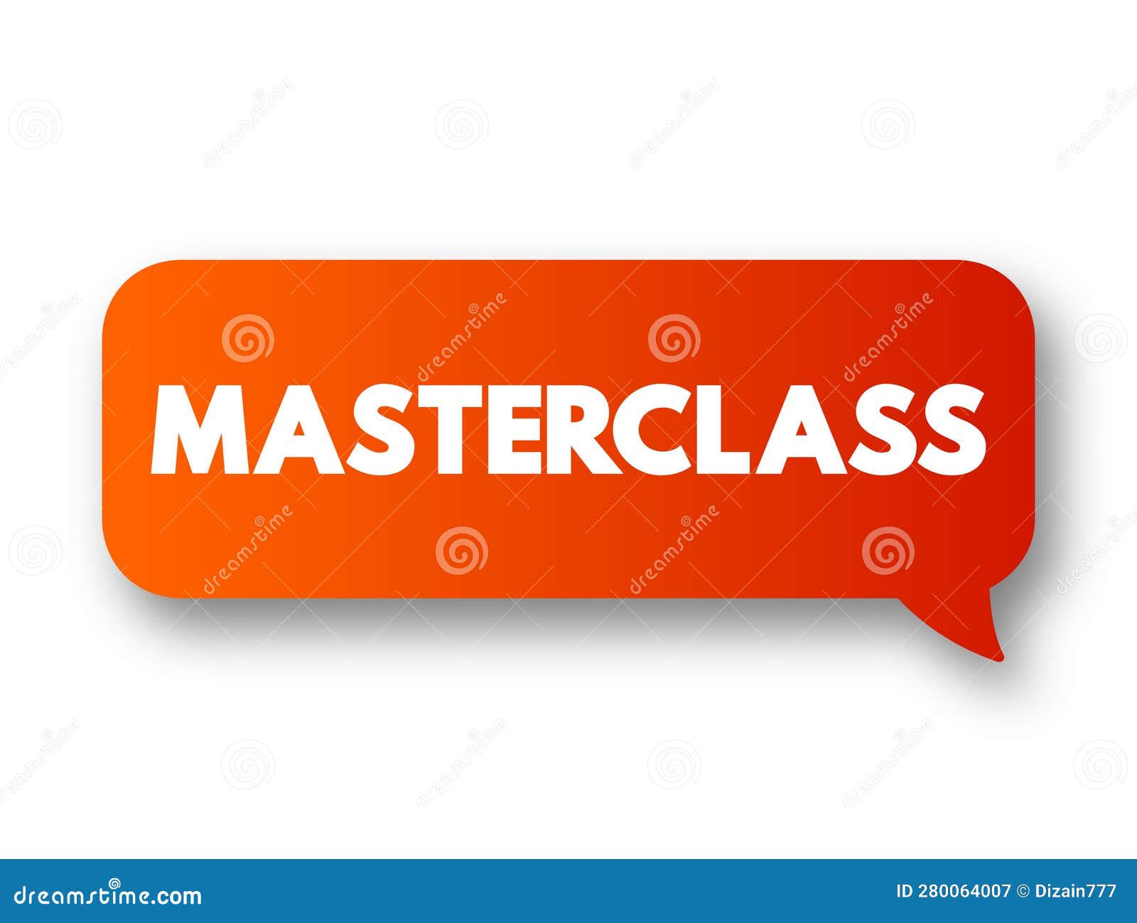 Masterclass Text Message Bubble, Concept Background Royalty-Free Stock ...