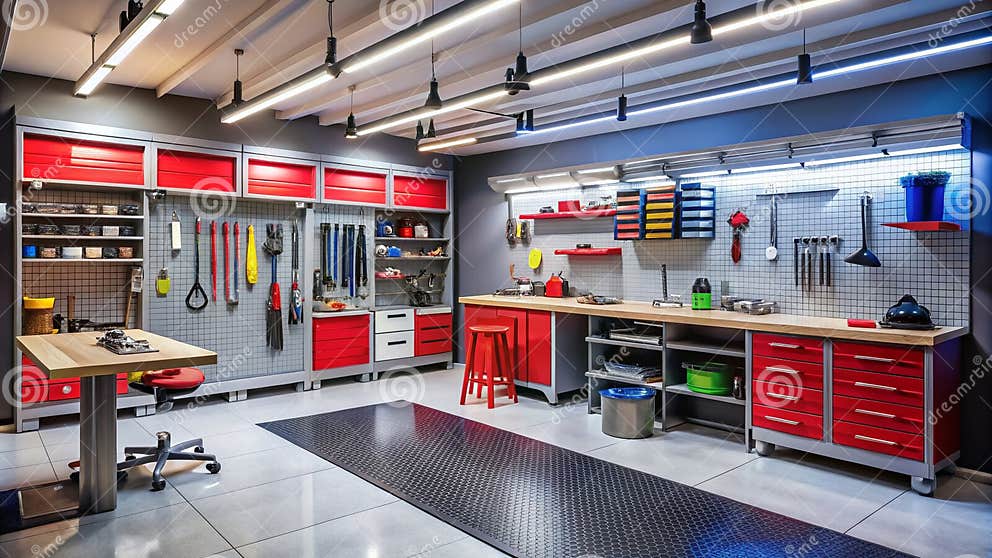 Masterful Garage Organization a Panoramic View of a Pristine Efficient ...