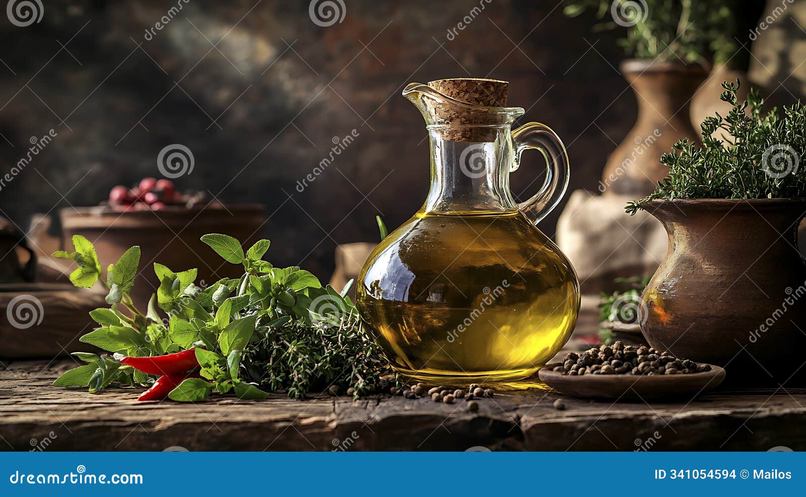 Masterfully Crafted Greek Amphora Holding Extra Virgin Olive Oil Stock ...