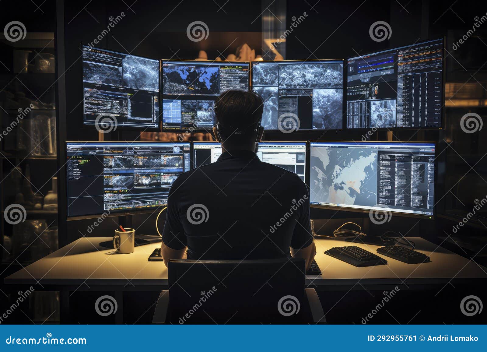 Mastering the Digital Domain. Generative AI Stock Illustration ...