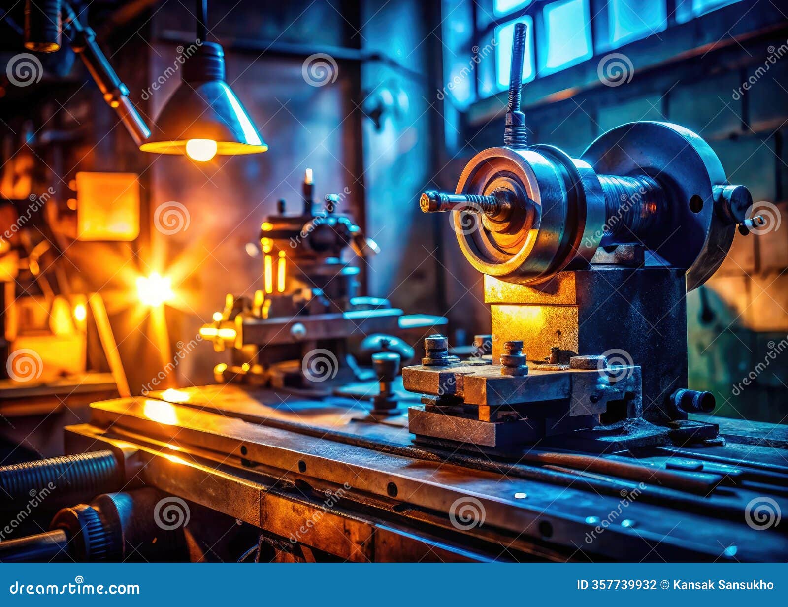 Mastering Silhouette Photography a Precision Engineering Workshop Stock Illustration ...