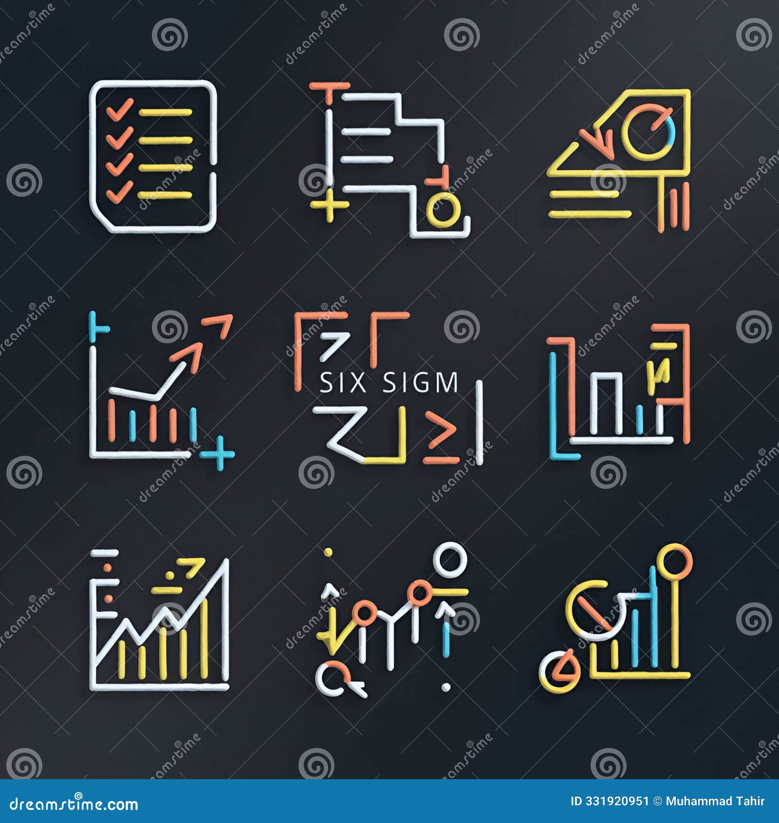 Mastering Six Sigma: Visual Overview Stock Illustration - Illustration ...
