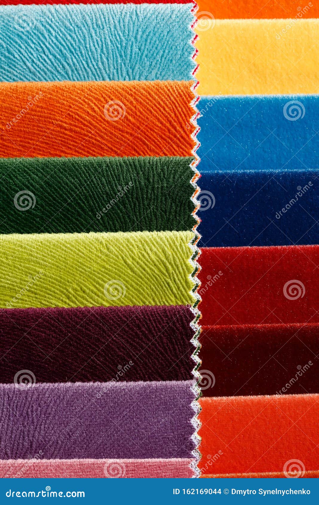 Masterly Bright Contrast Colourful Fabric Samples Close-up. Stock Photo ...