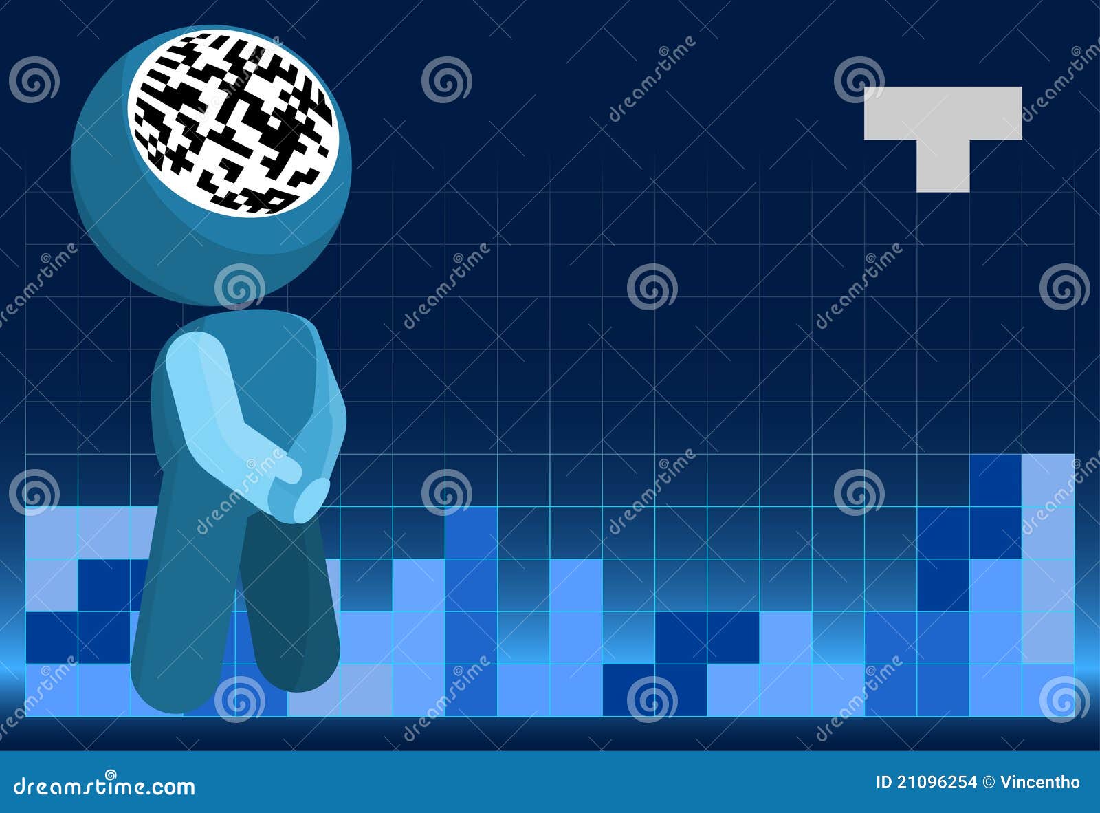 The Mastermind Tetris Brain Power Illustration Stock Vector ...