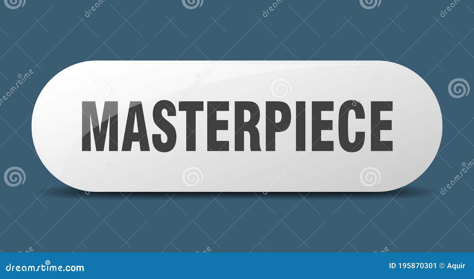 Masterpiece Button. Sticker. Banner. Rounded Glass Sign Stock Vector ...
