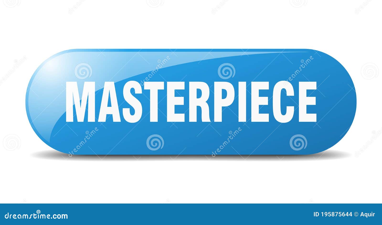 Masterpiece Button. Sticker. Banner. Rounded Glass Sign Stock Vector ...