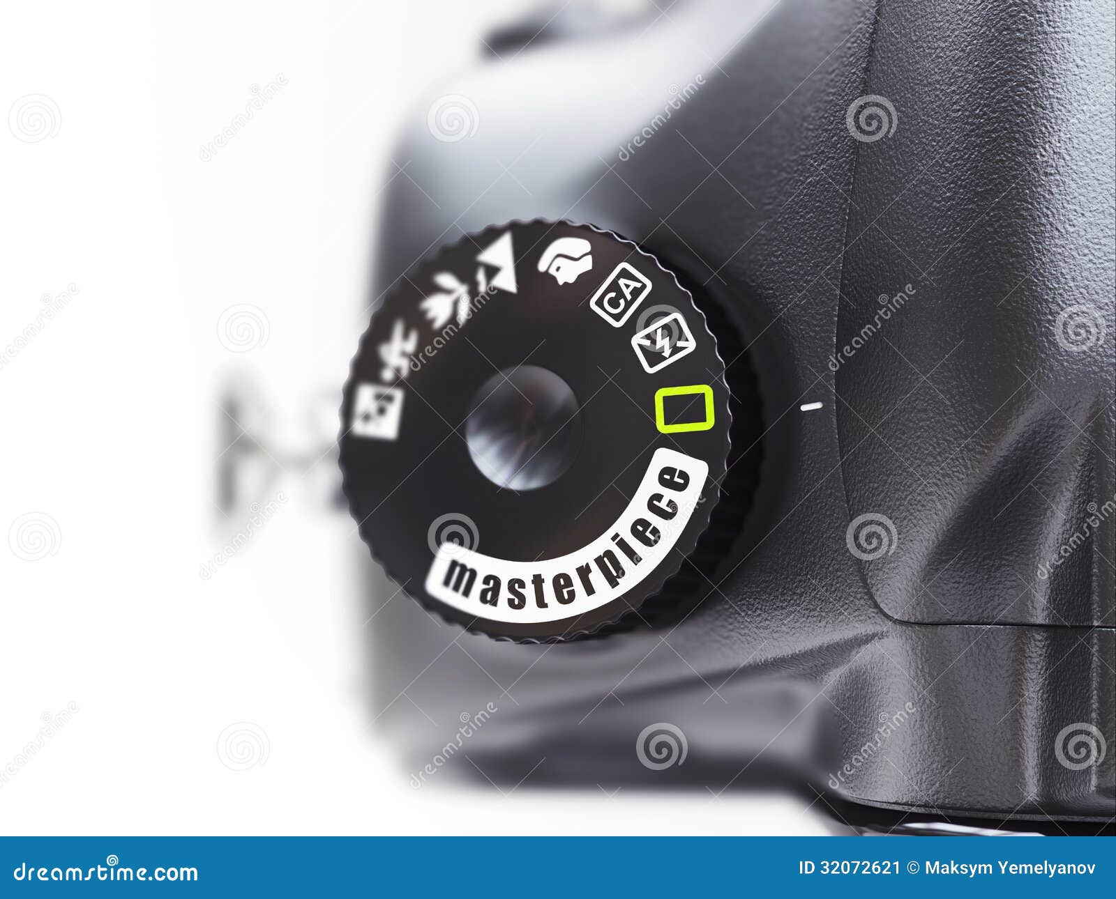 Masterpiece. Close-up of Photo Camera Switch Mode Stock Illustration ...