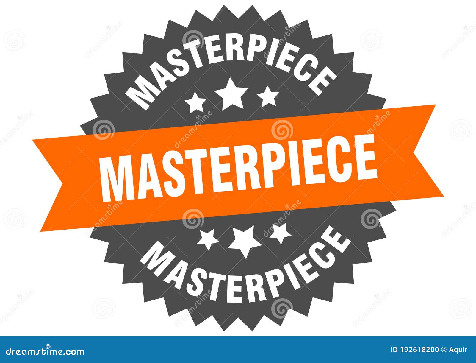 Masterpiece Sign. Masterpiece Round Isolated Ribbon Label Stock Vector ...