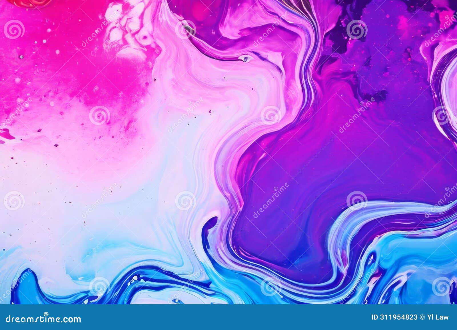 Masterpiece of Swirling Colors on Turbulent Flow Stock Illustration ...
