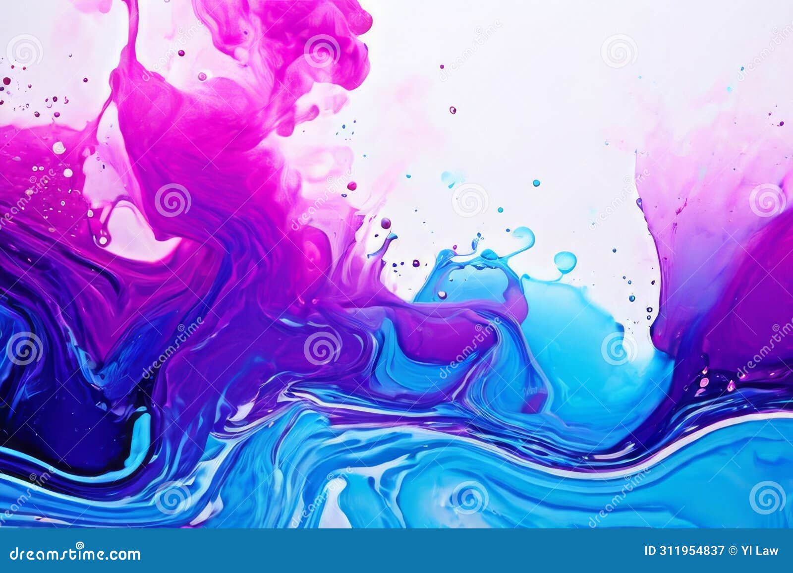 Masterpiece of Swirling Colors on Turbulent Flow Stock Illustration ...