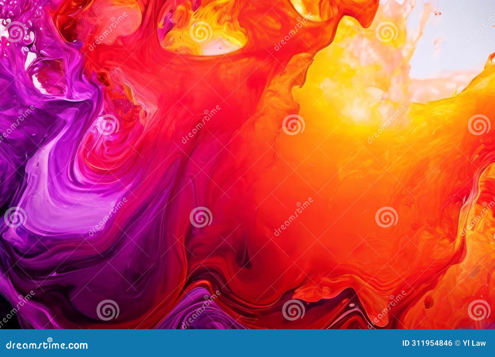 Masterpiece of Swirling Colors on Turbulent Flow Stock Illustration ...