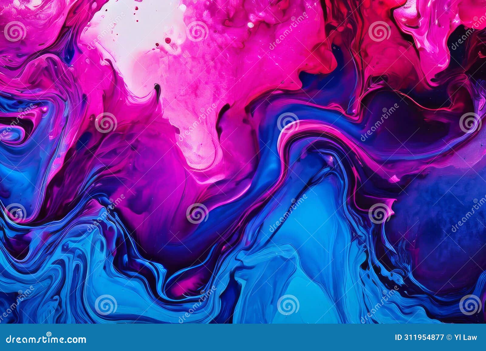 Masterpiece of Swirling Colors on Turbulent Flow Stock Illustration ...