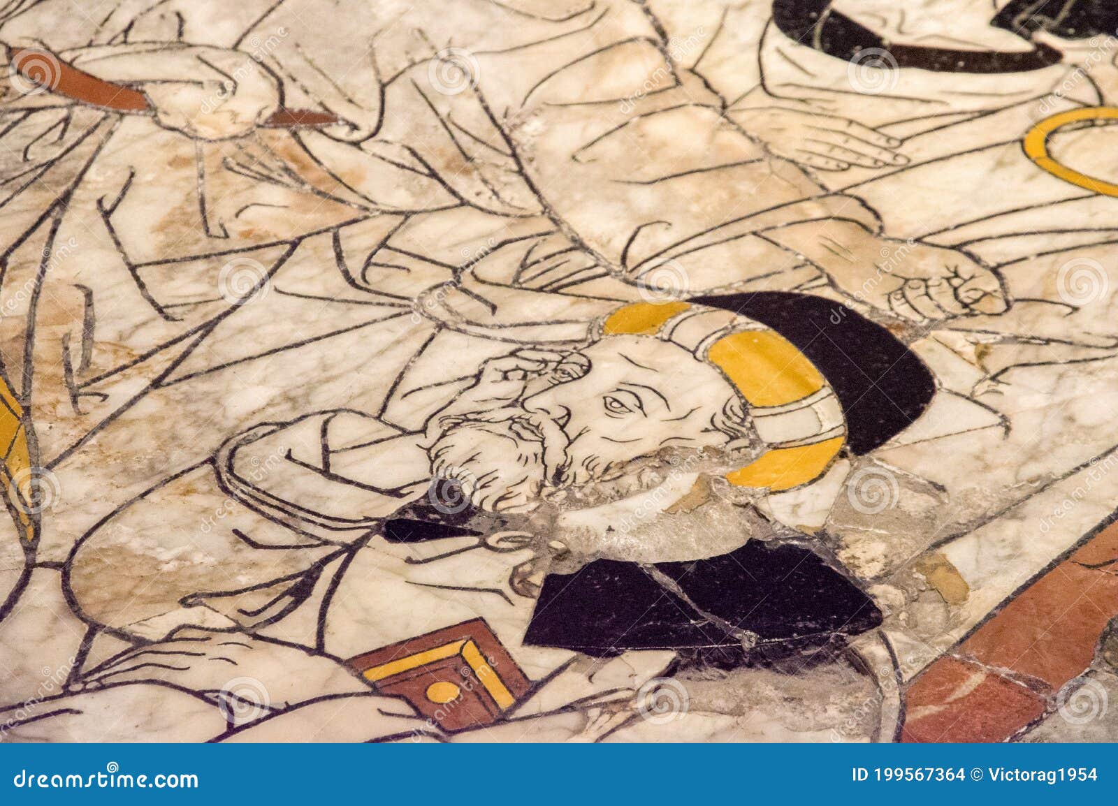 Masterpieces on the Floor of the Siena Cathedral Stock Photo - Image of ...