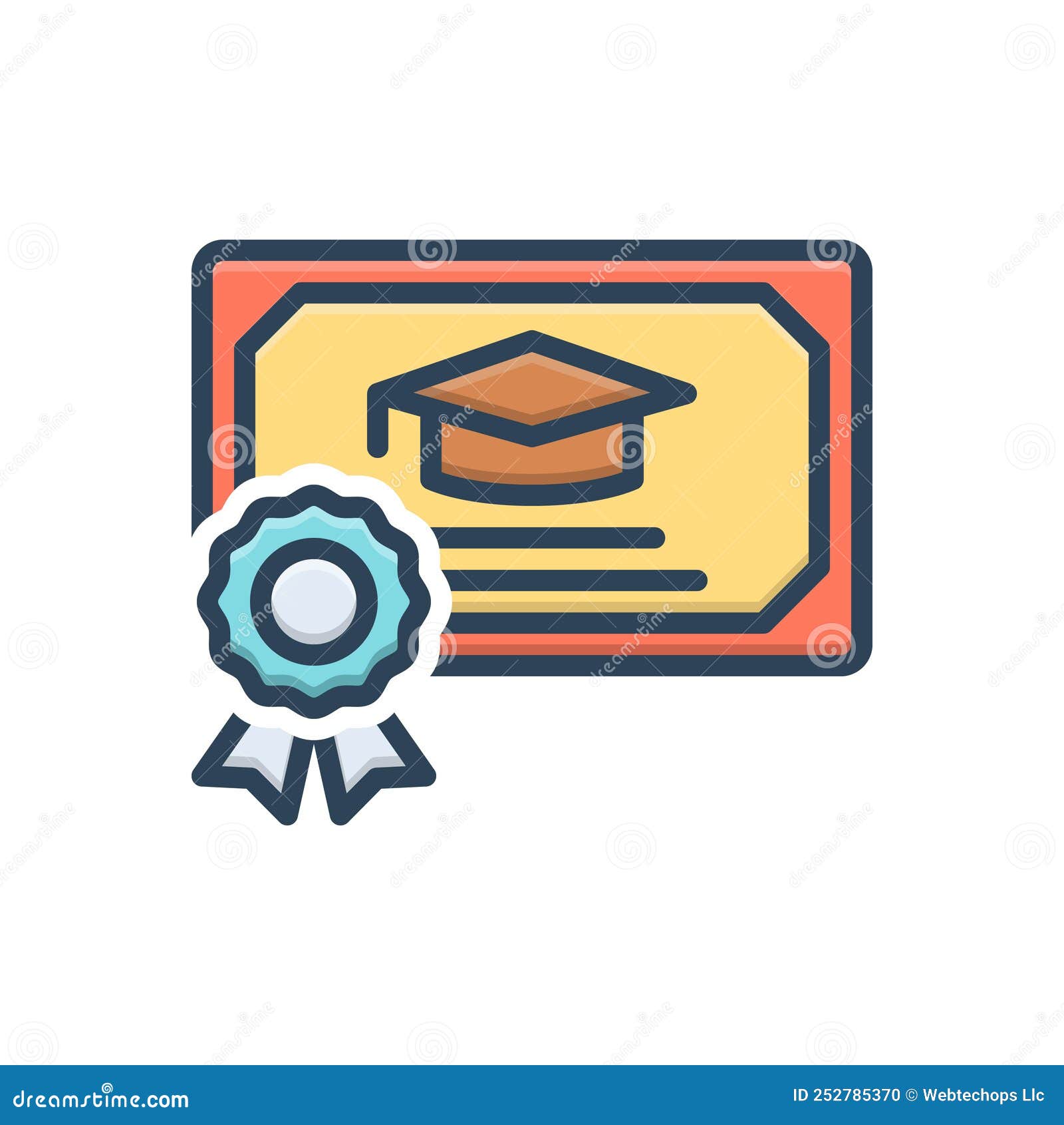 Mix Icon For Masters, Postgraduate And Diploma Stock Photo ...
