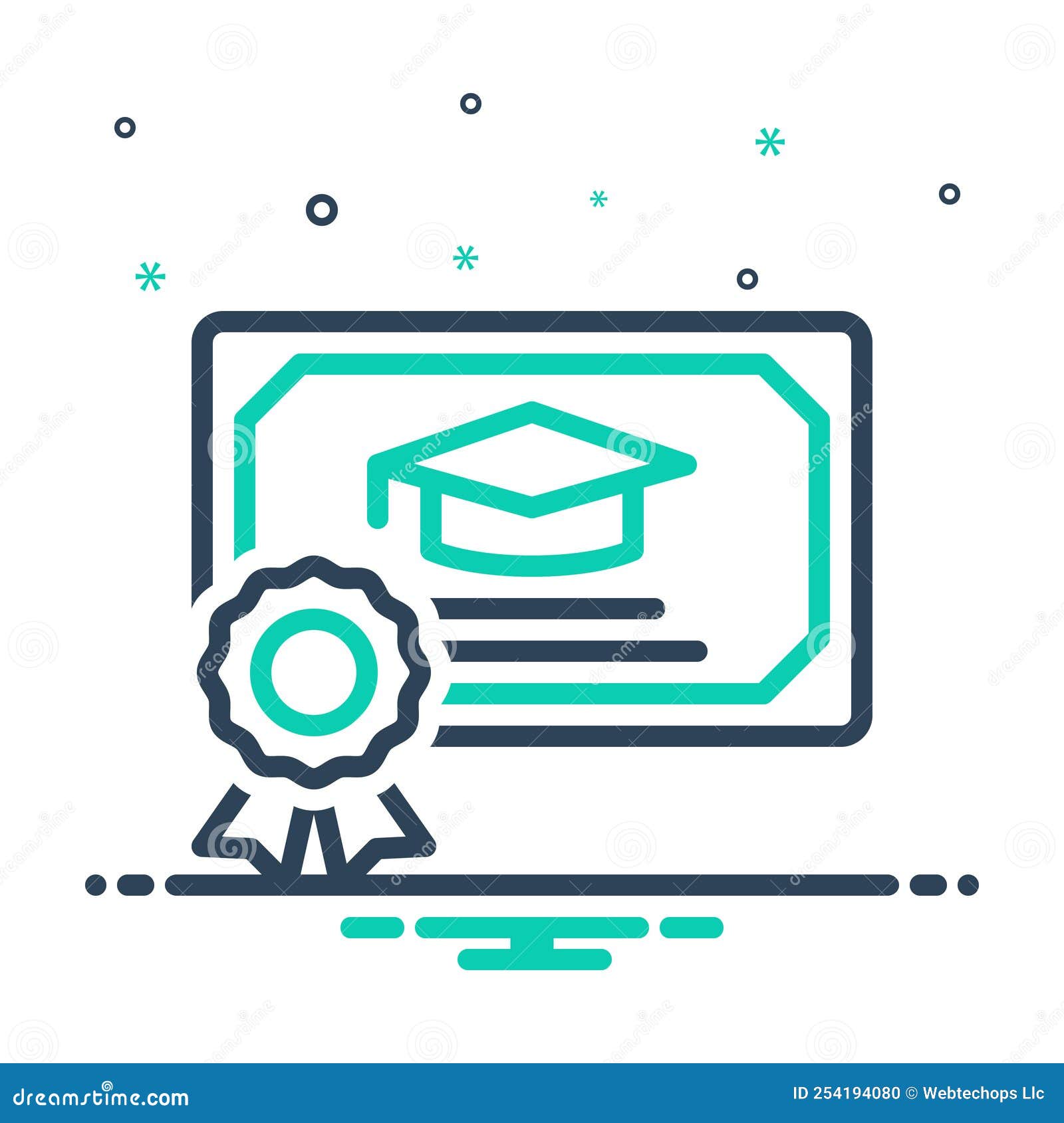 Mix Icon for Masters, Postgraduate and Diploma Stock Illustration ...