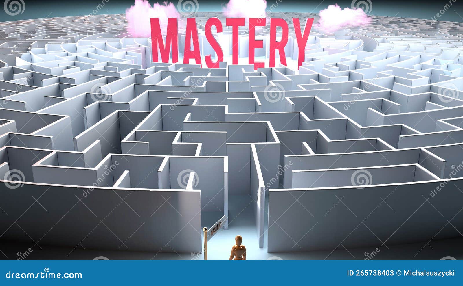Mastery and a Complicated Path To it Stock Illustration - Illustration ...