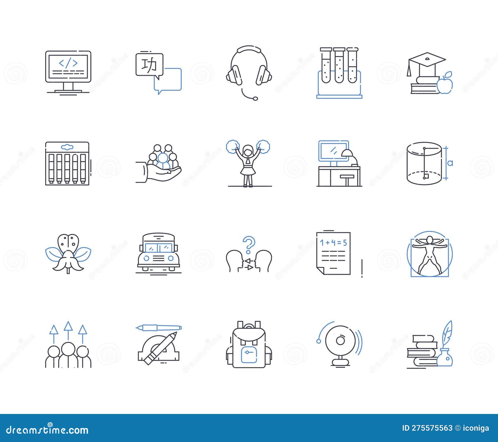 Proficiency Skills Line Icons Collection. Fluency, Expertise, Mastery ...