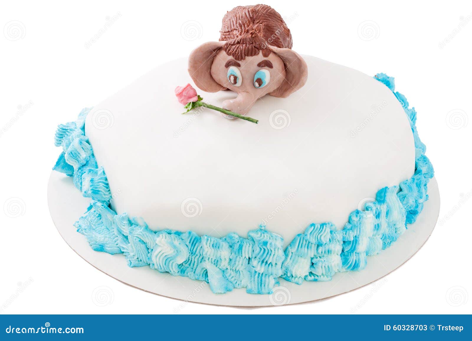 Mastic Cake Handmade with a Baby Mammoth Stock Image - Image of food ...