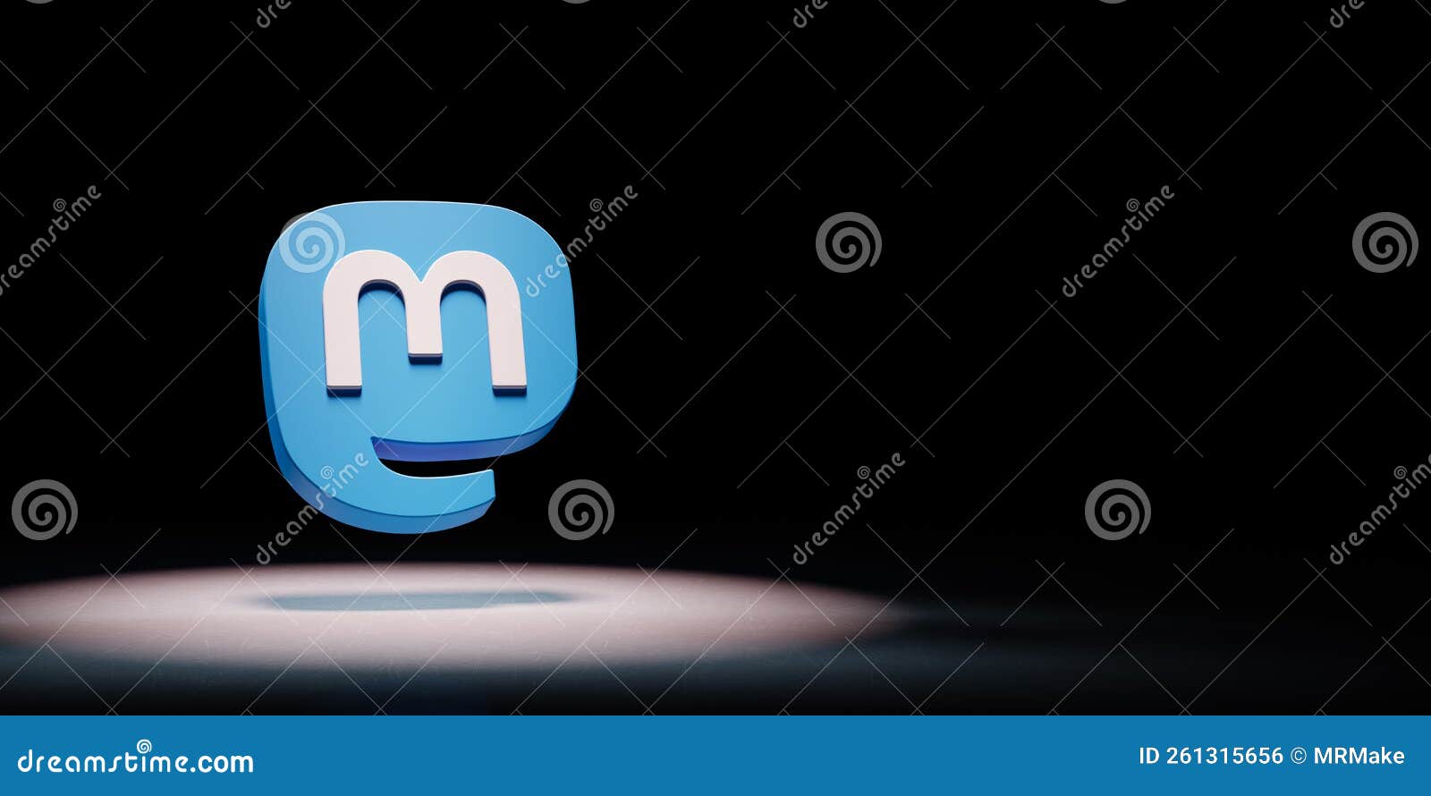 Mastodon Logo Spotlighted on Black Background Editorial Photo ...