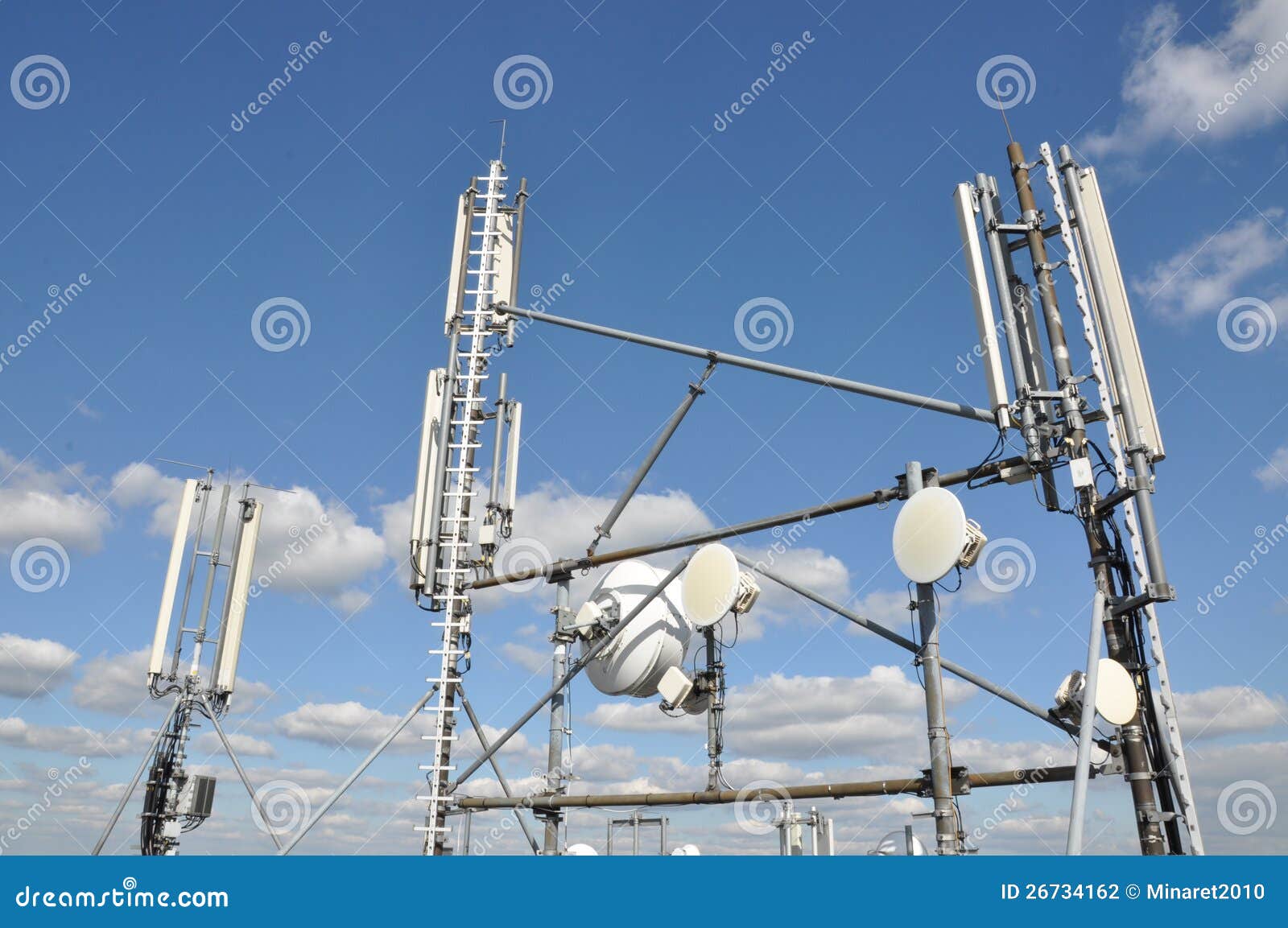 Masts and antenna stock photo. Image of blue, internet - 26734162