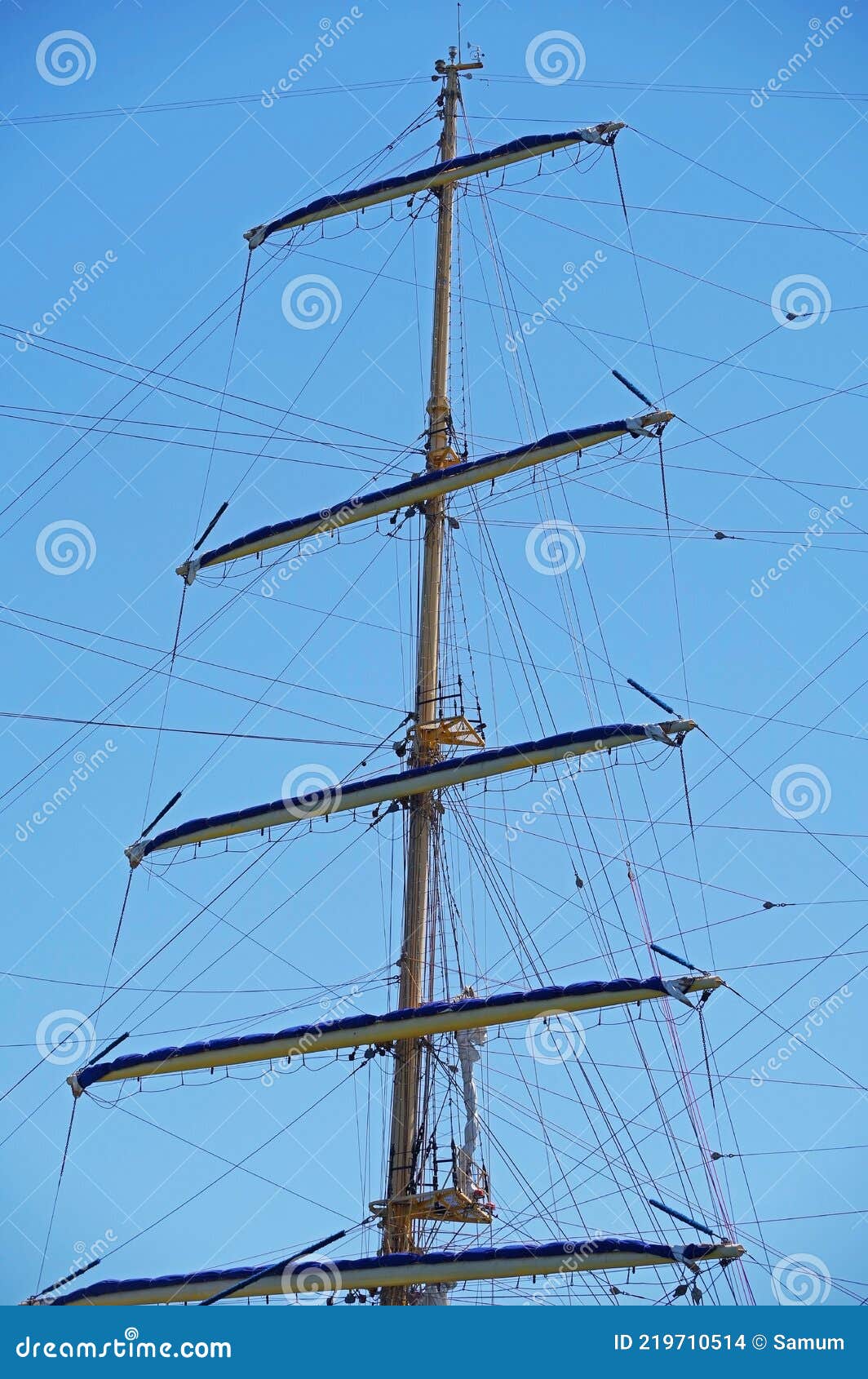 Masts and Rigging of a Sailing Ship Stock Photo - Image of ship ...