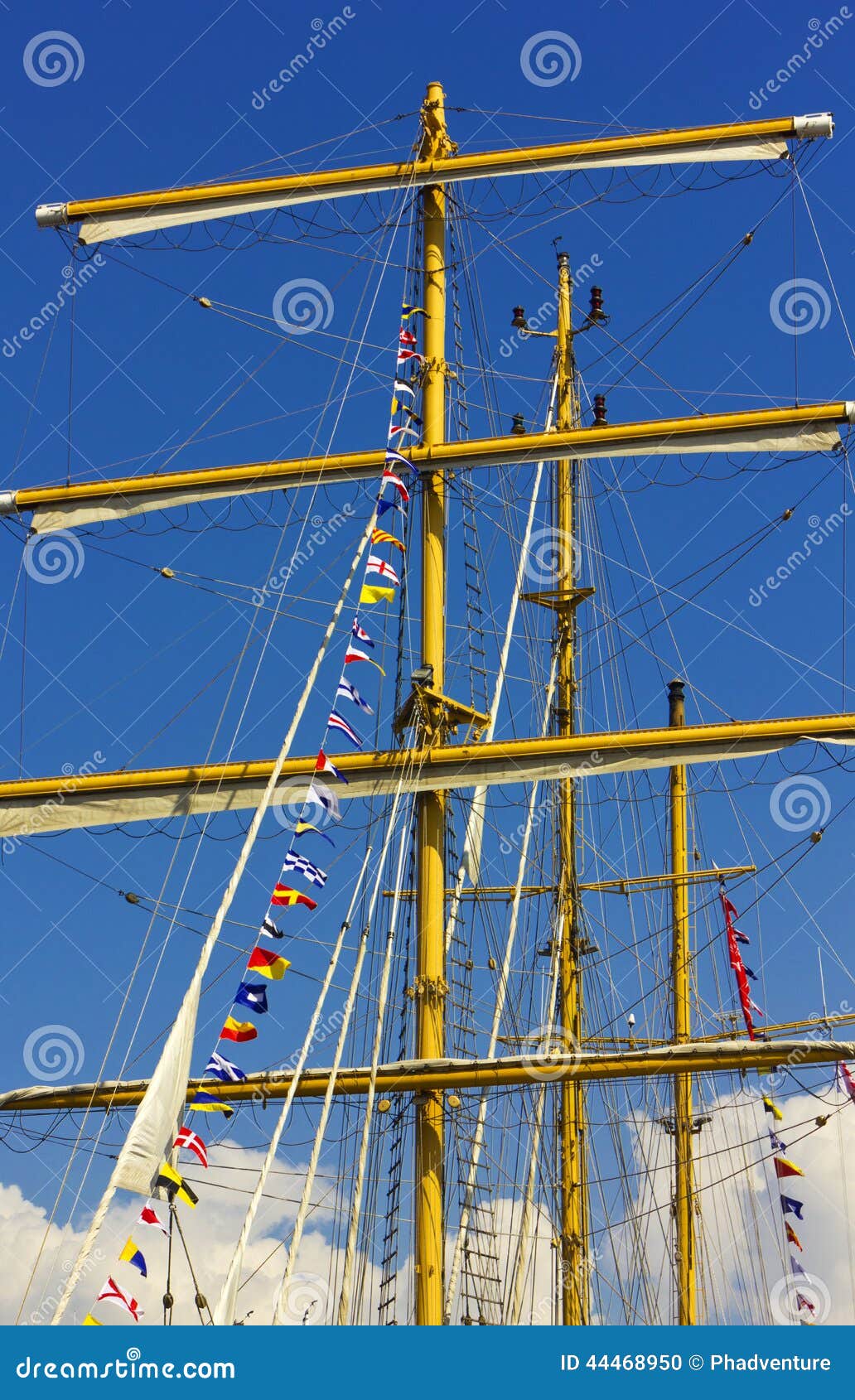 Masts of sailing boat stock photo. Image of journey, piloting - 44468950