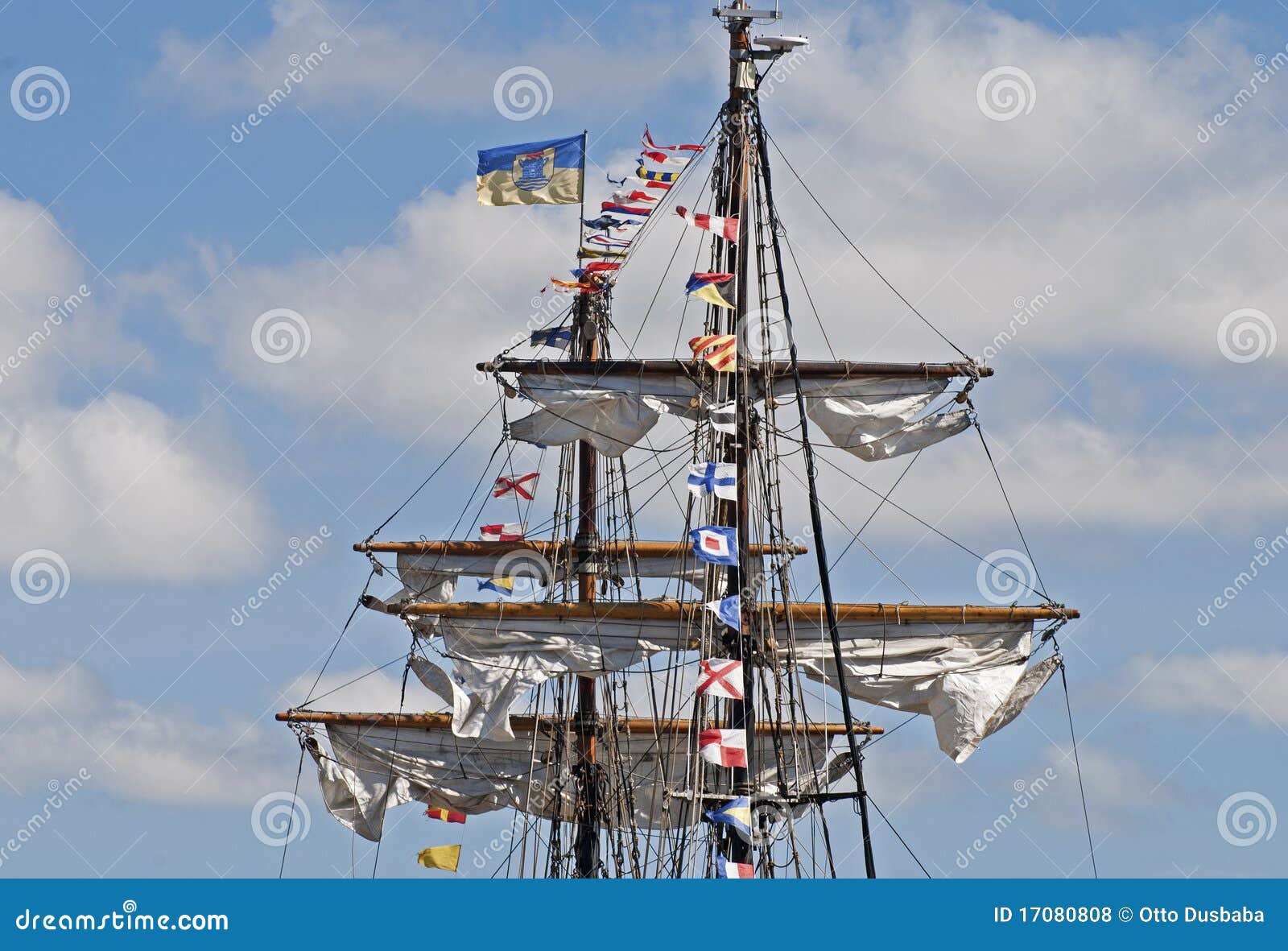 Masts and Spars of a Windjammer Stock Photo - Image of vessel, spar ...