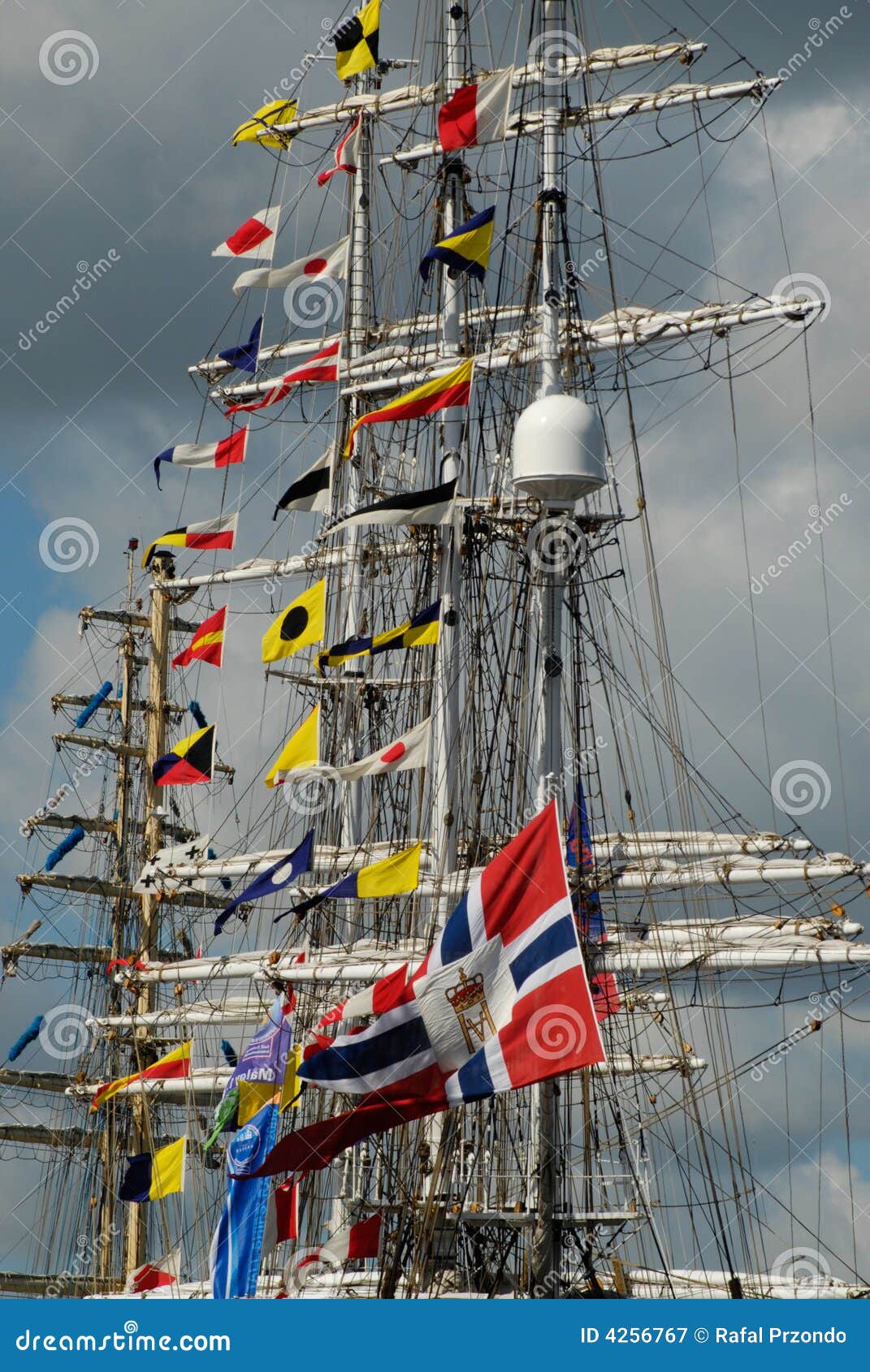 Masts of tall ships stock image. Image of szczecin, race - 4256767