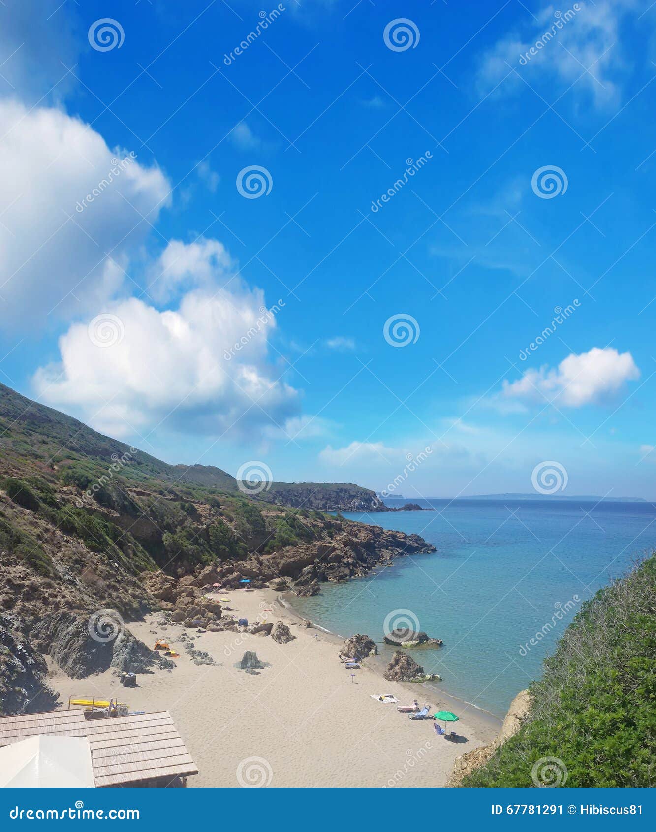 Masua beach stock image. Image of viewpoint, mediterranean - 67781291