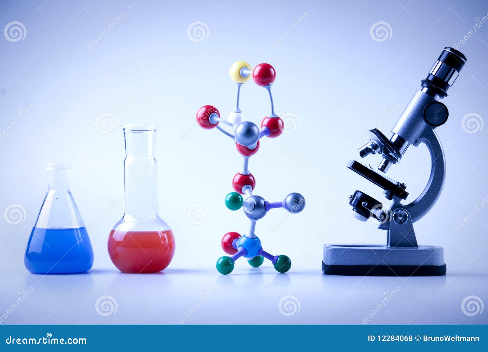 Matériel de chimie photo stock. Image du bleu, recherche - 12284068