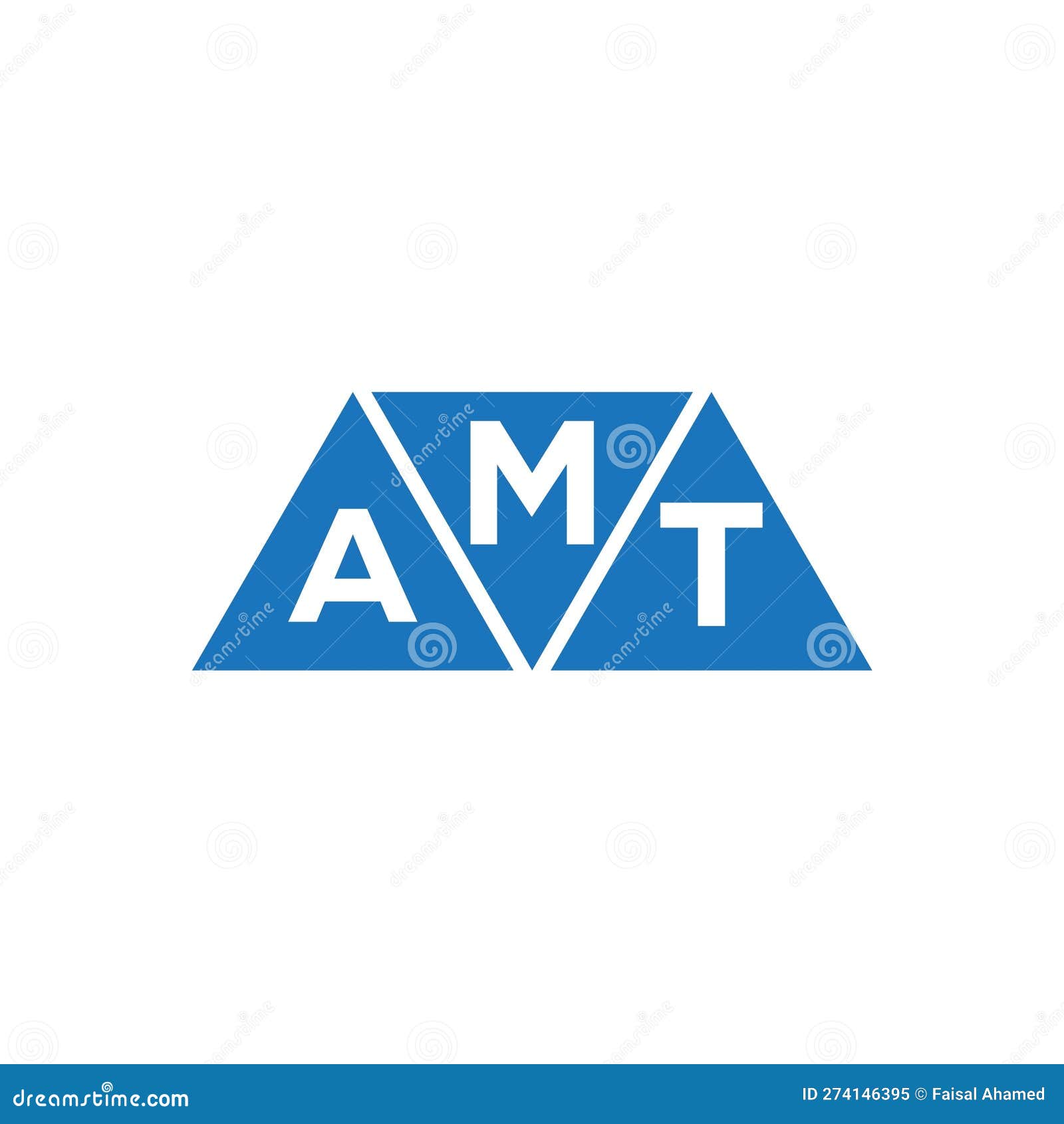MAT Abstract Initial Logo Design on White Background. MAT Creative ...