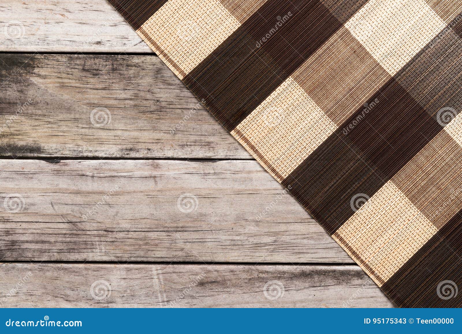 Mat Made of Wooden Sticks Texture Background. Bamboo Mate on Woo Stock ...